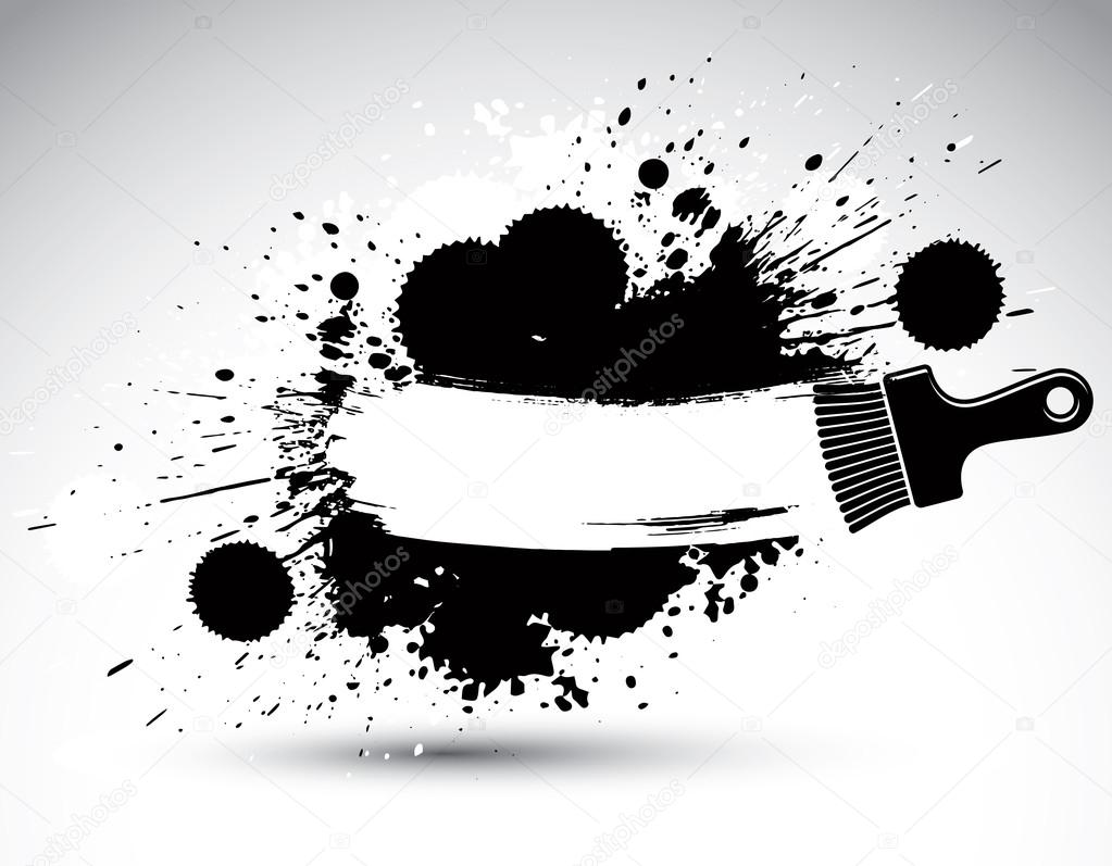 Hand-painted decorative smudge brush Stock Vector by ©Ostapius 115014490