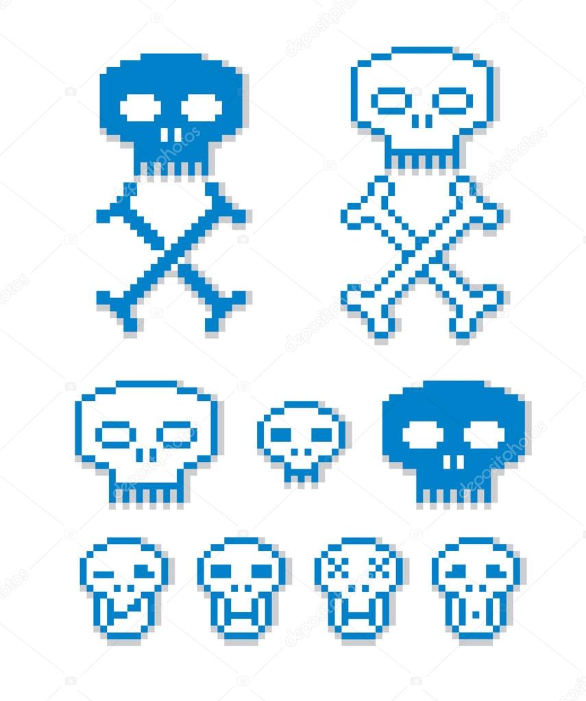 Sinais retro feitos em estilo de arte pixel . Vetor de ©Ostapius 115057470