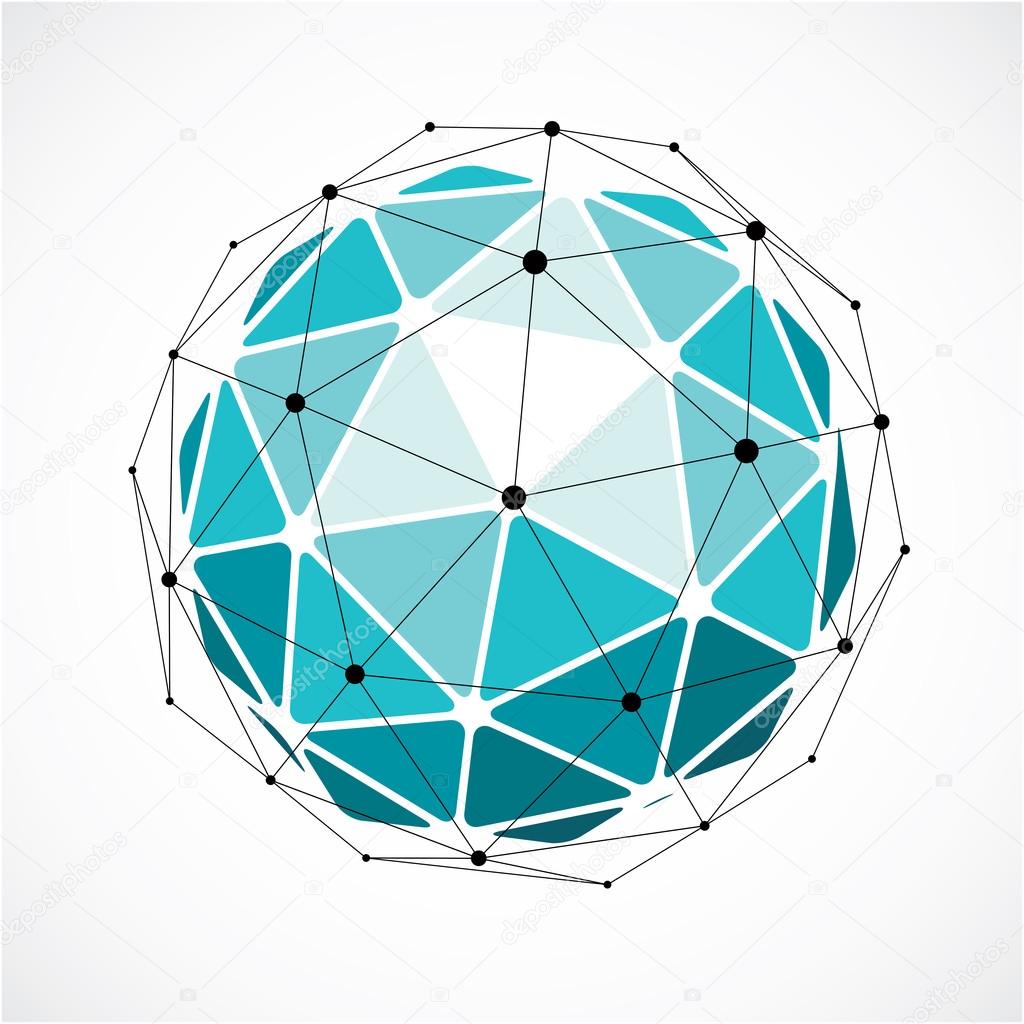 3d low poly spherical object Stock Vector by ©Ostapius #118576330