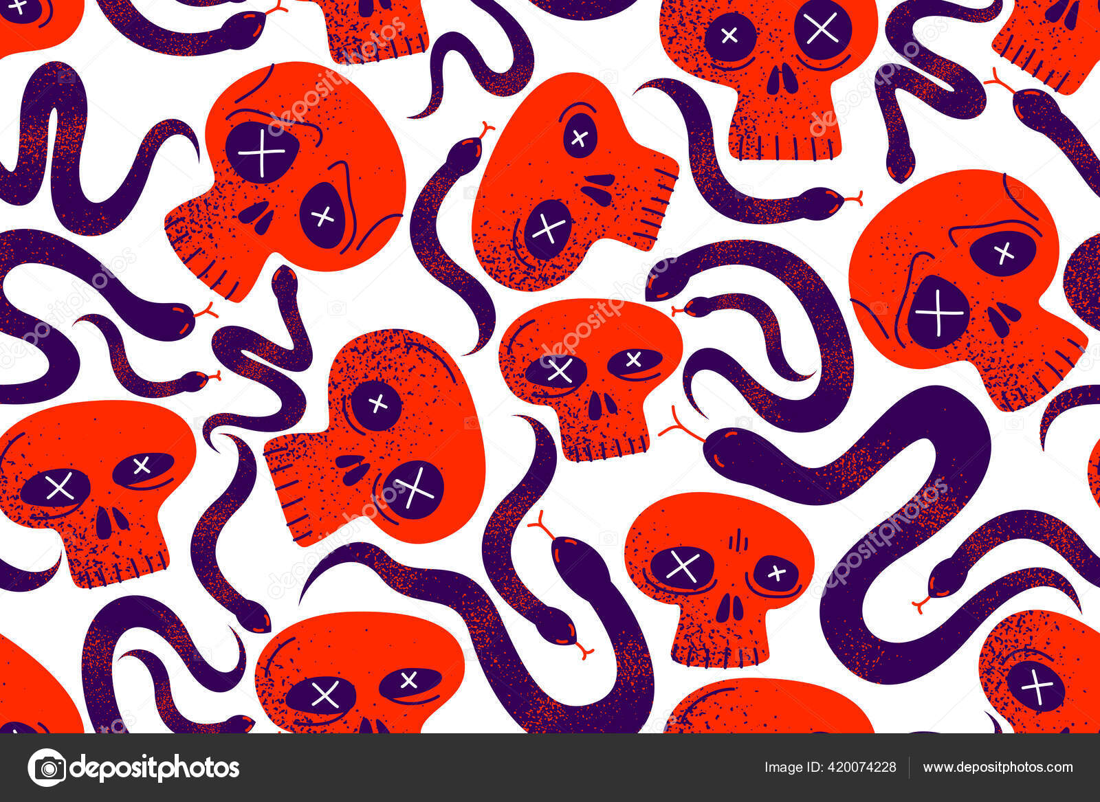 Skulls And Snakes Wallpaper