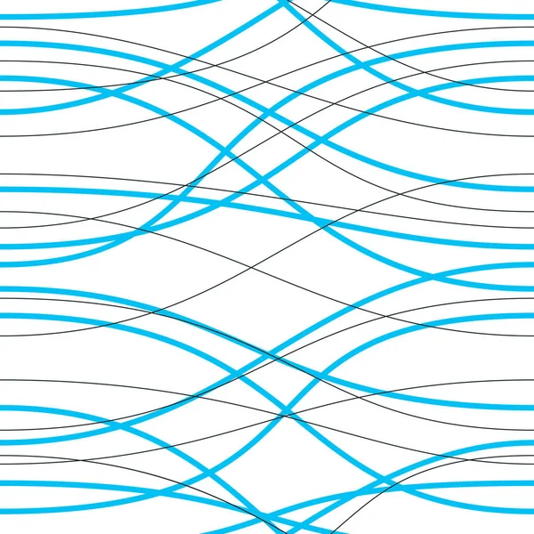 Curve Wavy Lines Seamless Pattern Vector Repeat Endless Background ...