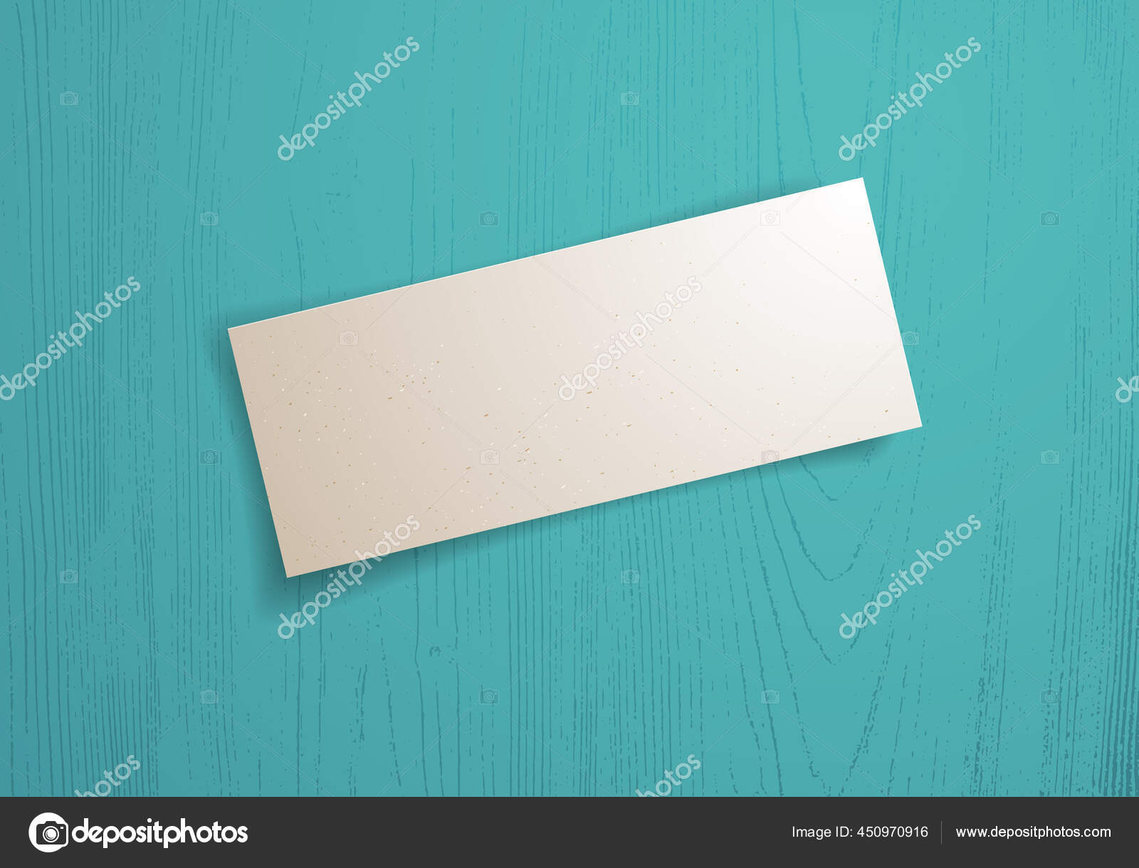 Memo Hoja Papel Blanco Sobre Vector Fondo Madera Ilustración Realista ...