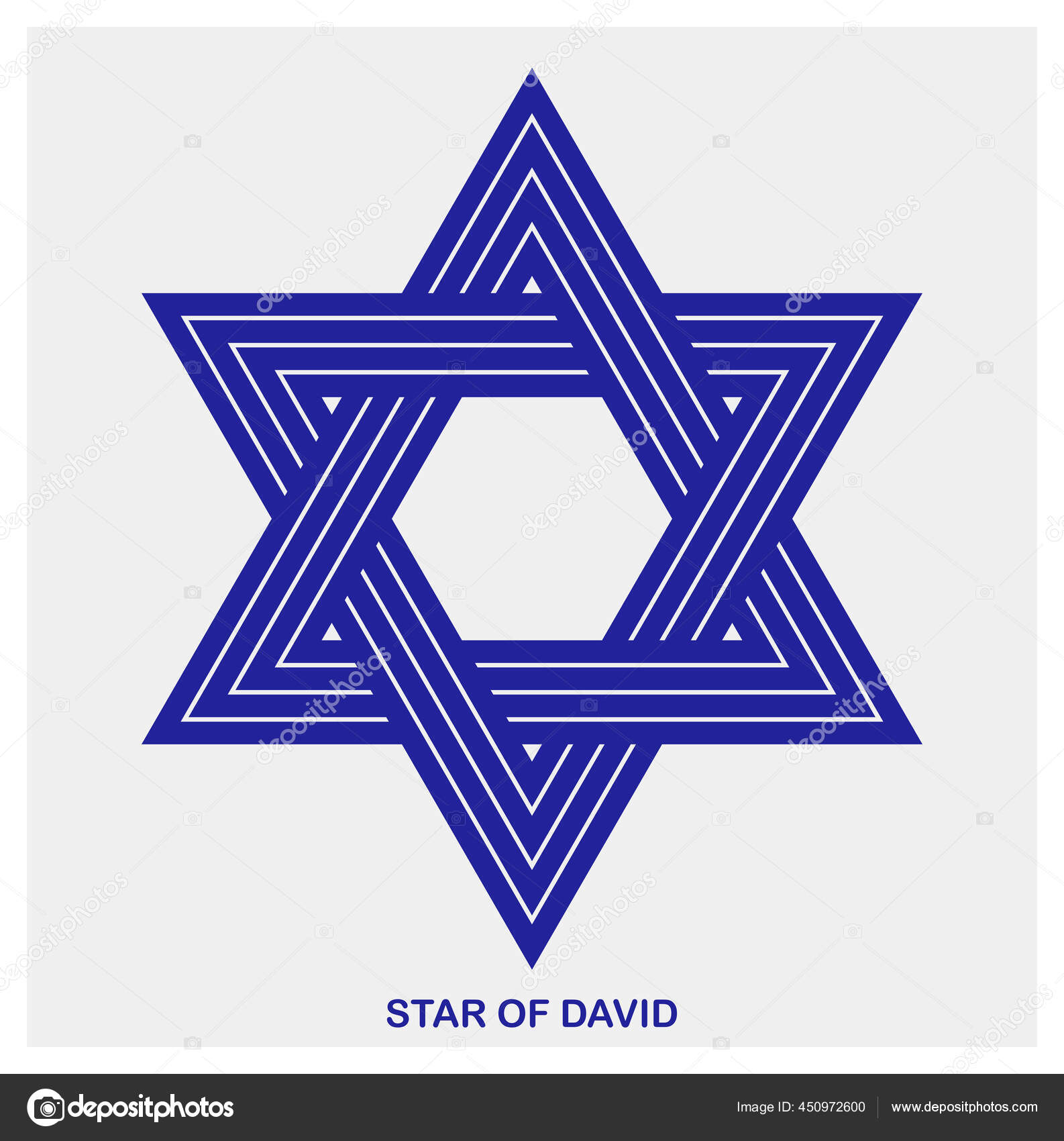 Estrella David Antiguo Símbolo Judío Hecho Estilo Lineal Moderno Icono ...