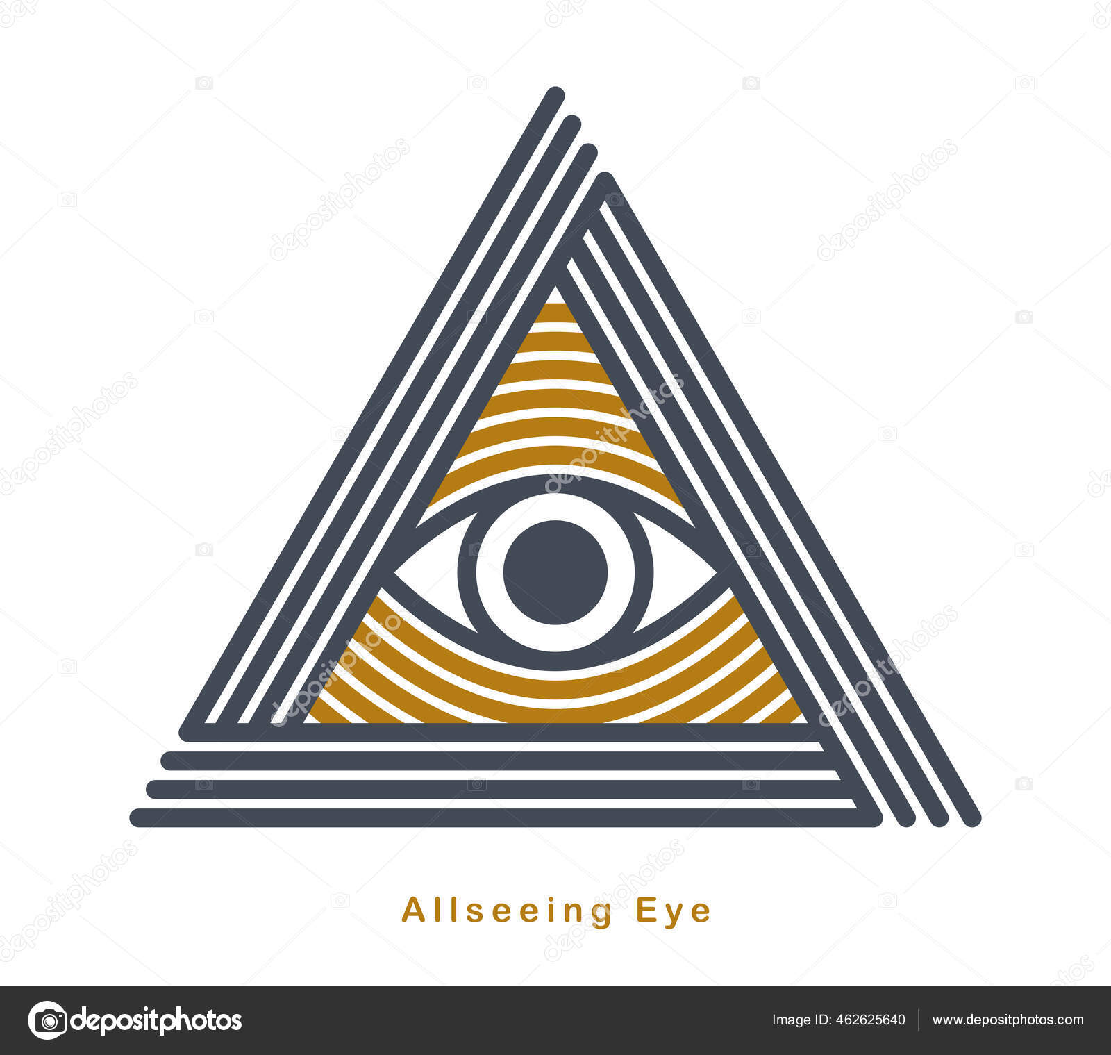 All Seeing Eye Pyramid Drawing Premium Vector | Eye Of Providence.