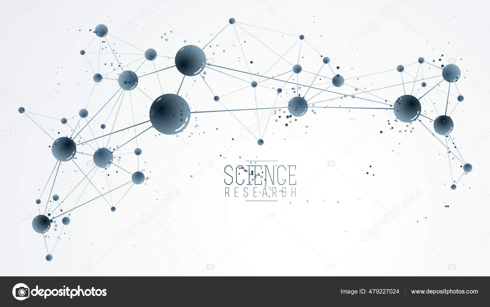 Molecules Vector Illustration Science Chemistry Physics Theme Abstract ...
