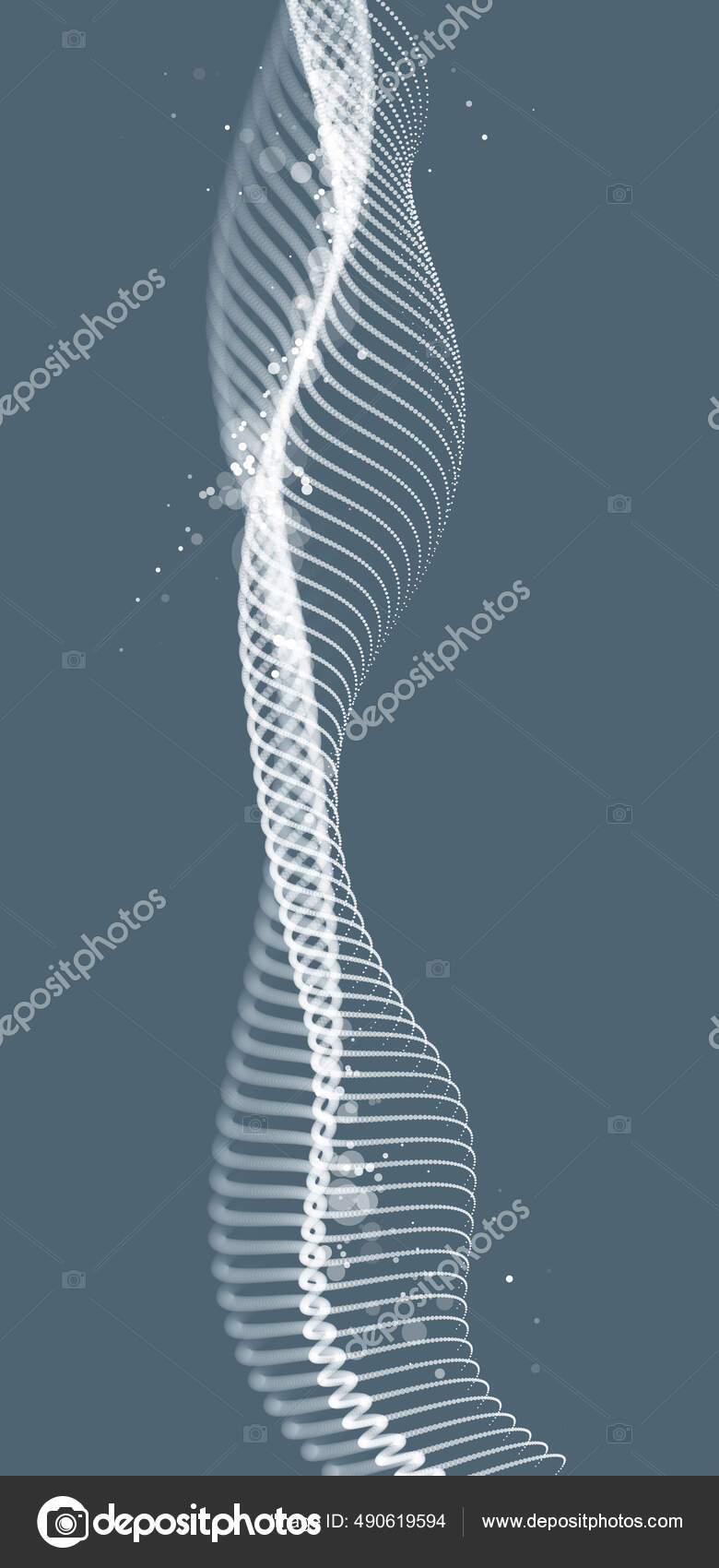 Dotted Particles Wave Flow Vector Abstract Technology Science ...