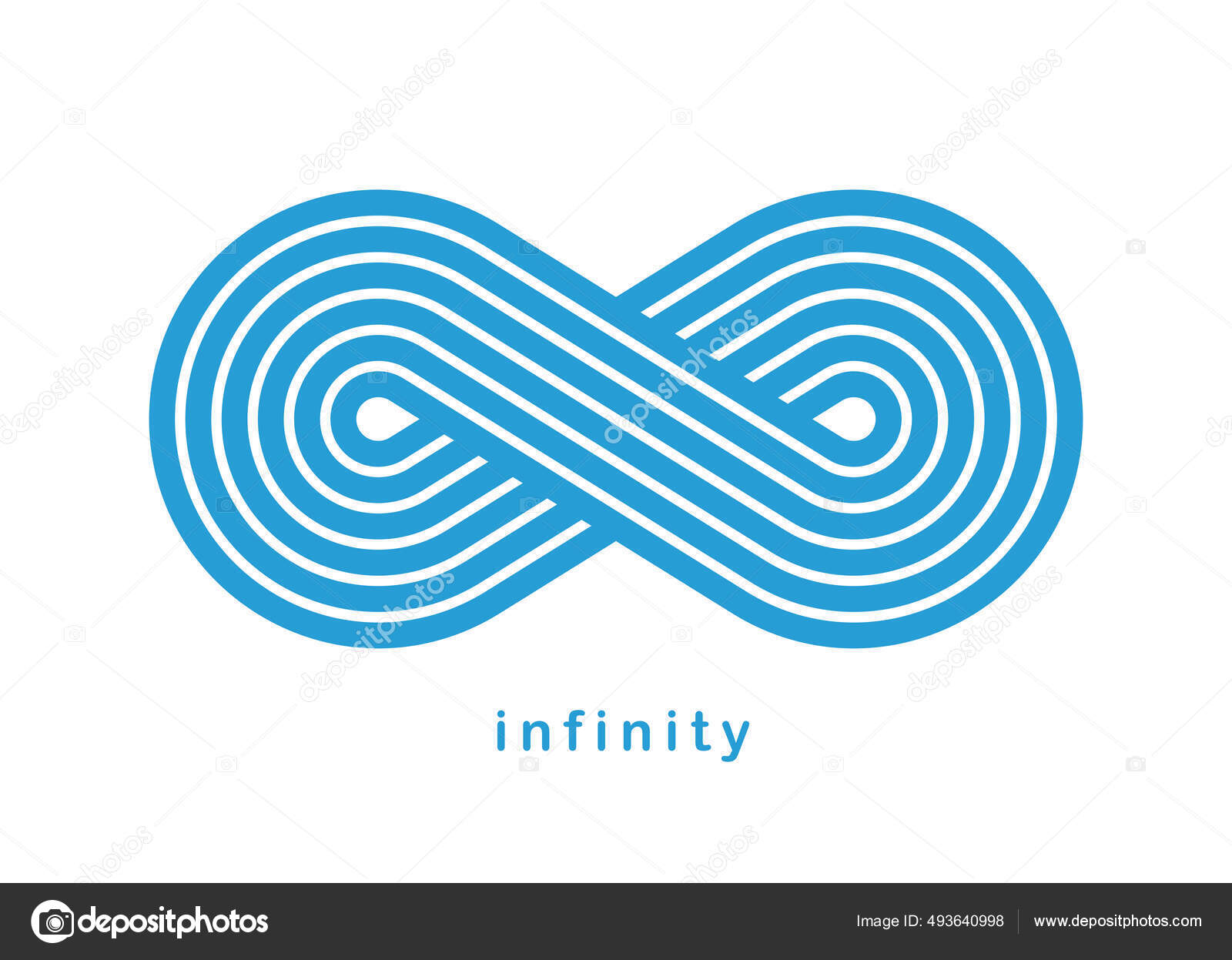 Infinity Symbol Linear Style Vector Sign Isolated White Background ...