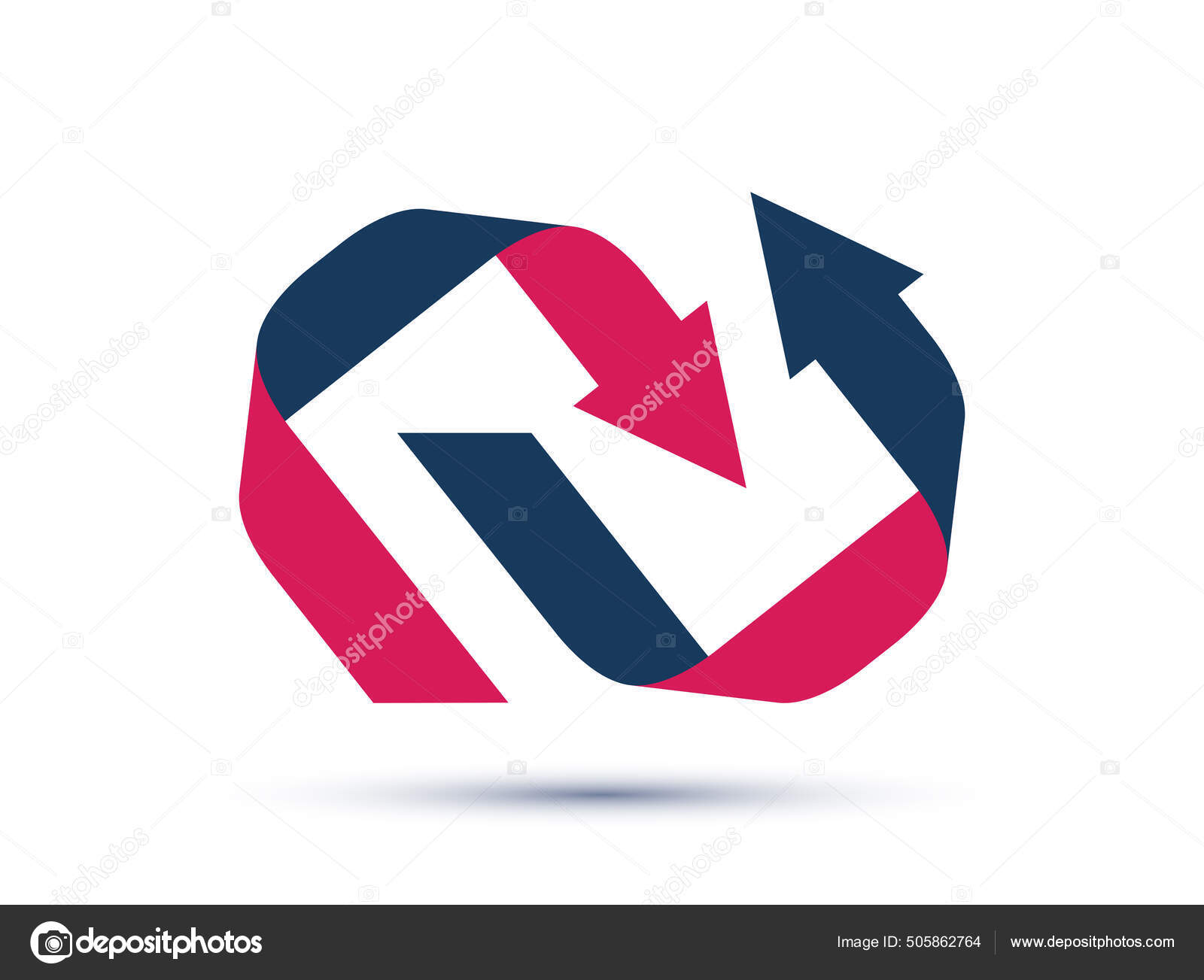 Loop Arrows Vector Logo Sign Double Arrows Refresh Symbol Teamwork ...