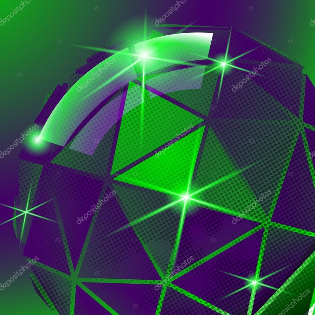 Vector futuristic background with effect sparkling textured sphe Stock ...