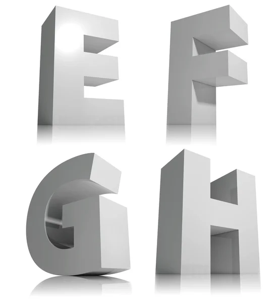 Big 3d letters isolated on white background font, alphabet letter q, r ...