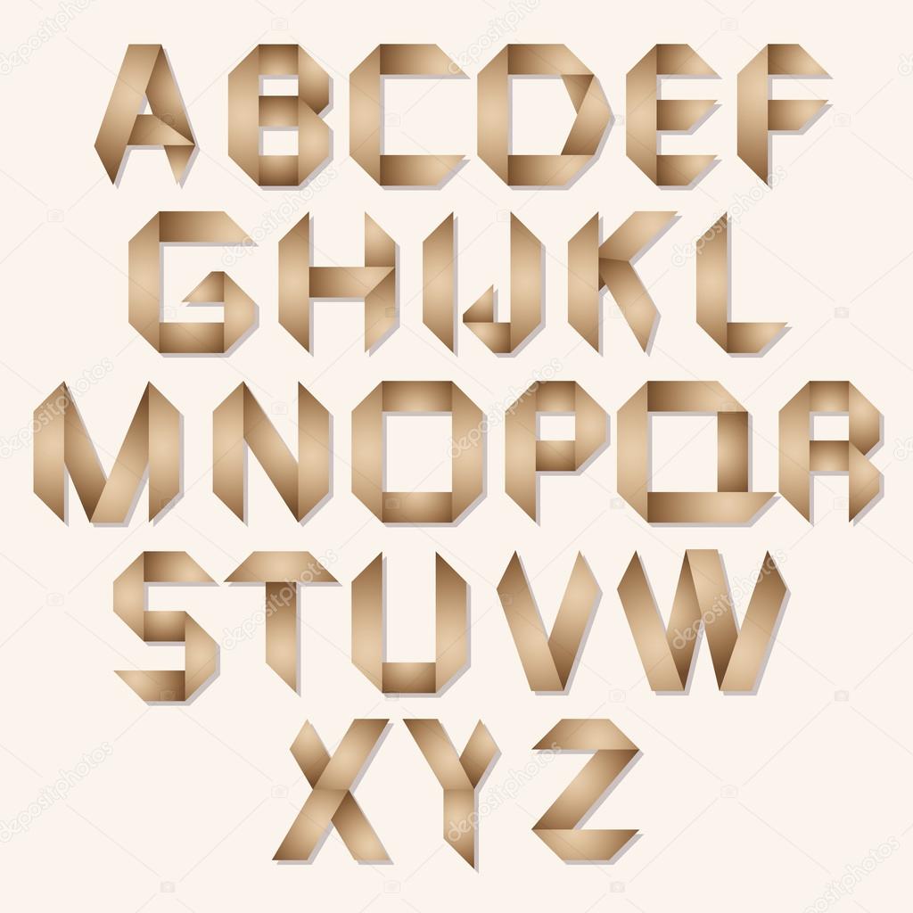 Origami style font. Stock Vector Image by ©Ostapius #57831705
