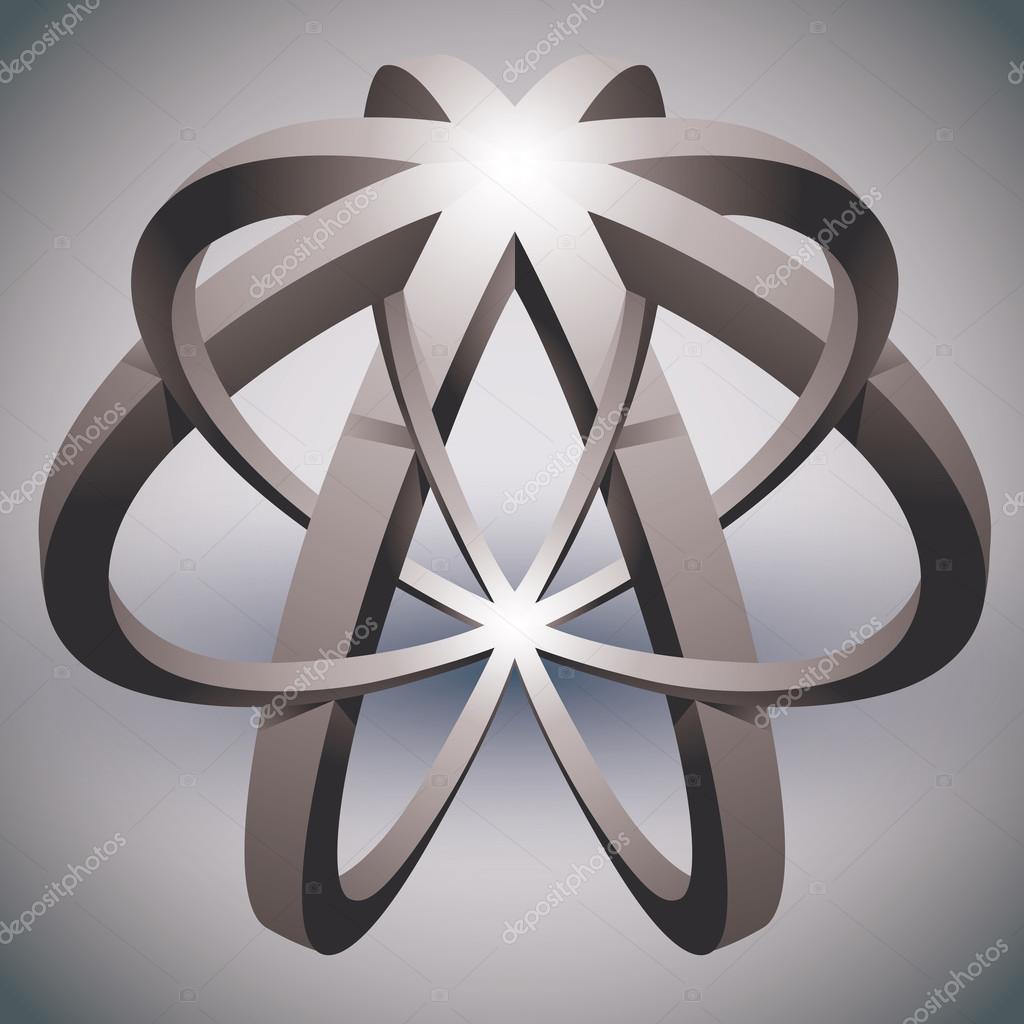 Abstract impossible 3d shape. Stock Vector by ©Ostapius 57831919
