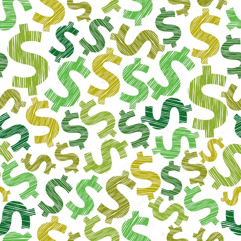 Dollar seamless background, economy and money theme vector seaml Stock ...