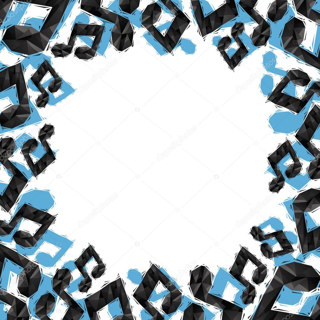 Blue Music Note Border