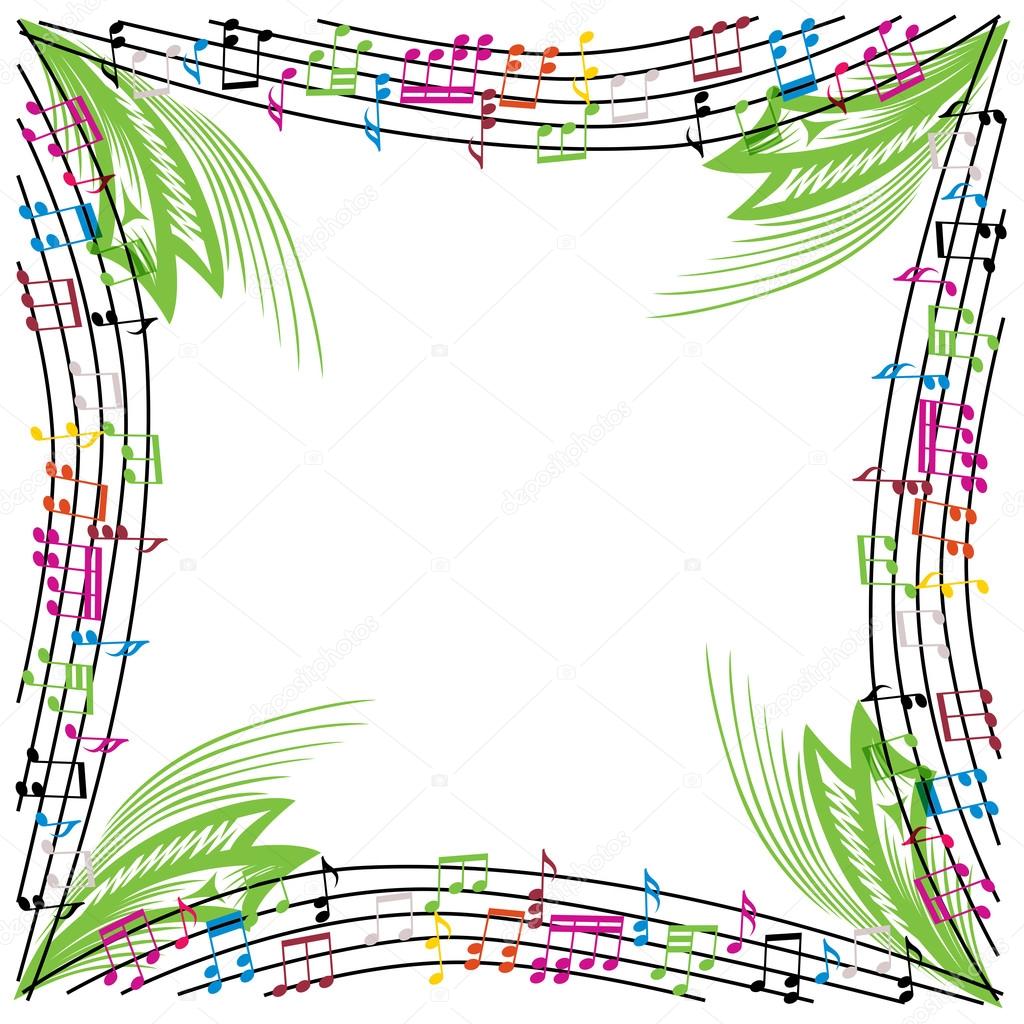 Music notes composition, musical theme background, vector illust Stock ...