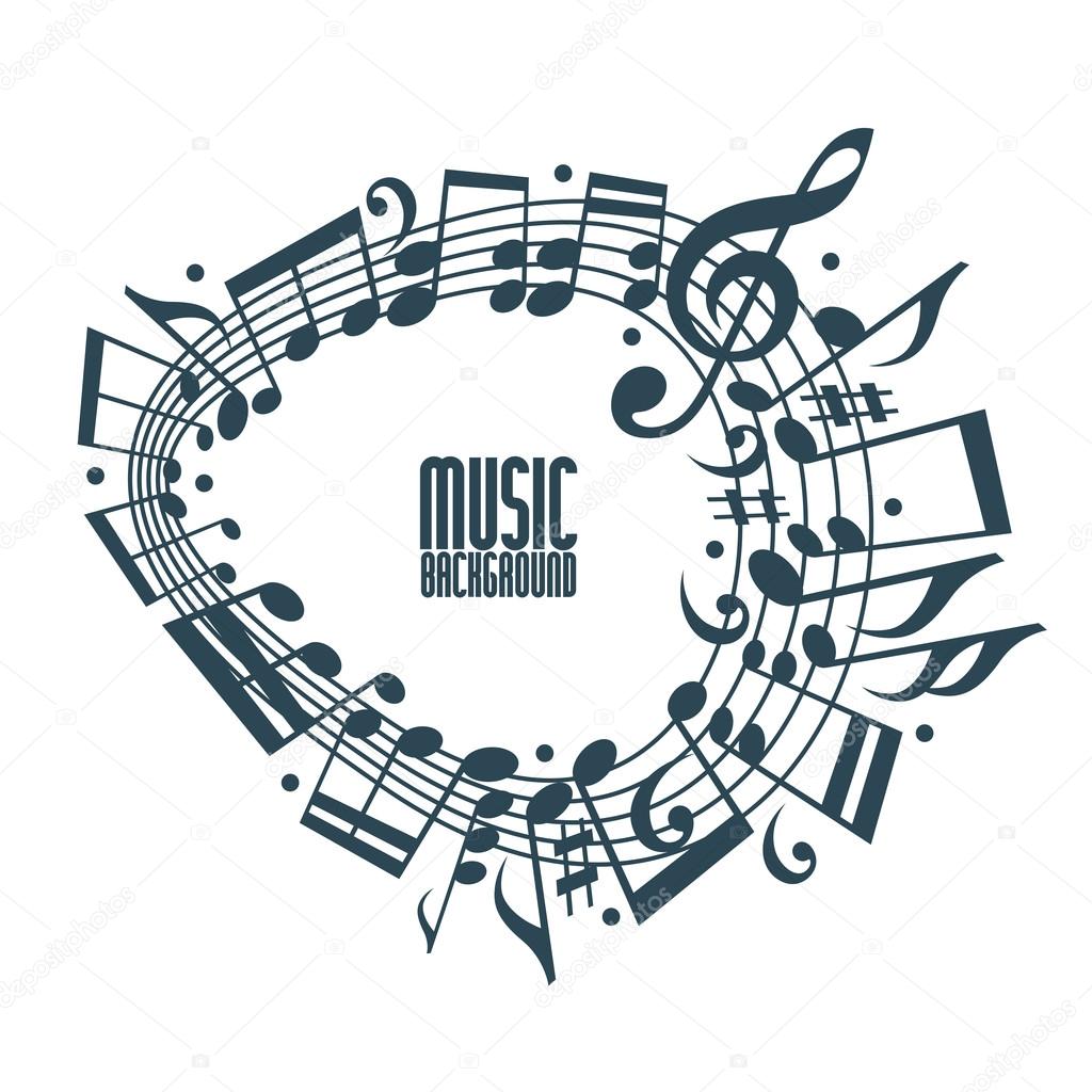 Simple Black And White Music Designs