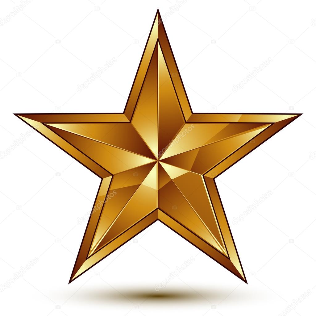 Símbolo geométrico dorado real, estrella dorada estilizada, lo mejor ...