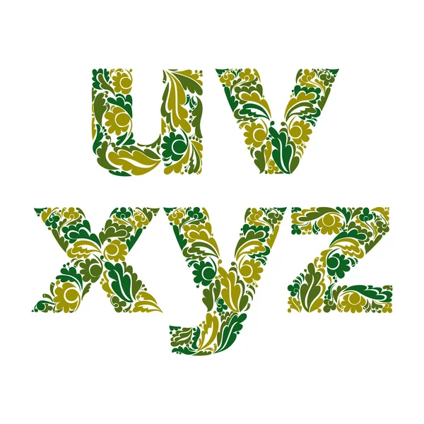 Flowery font letters Stock Vector by ©Ostapius 95498652