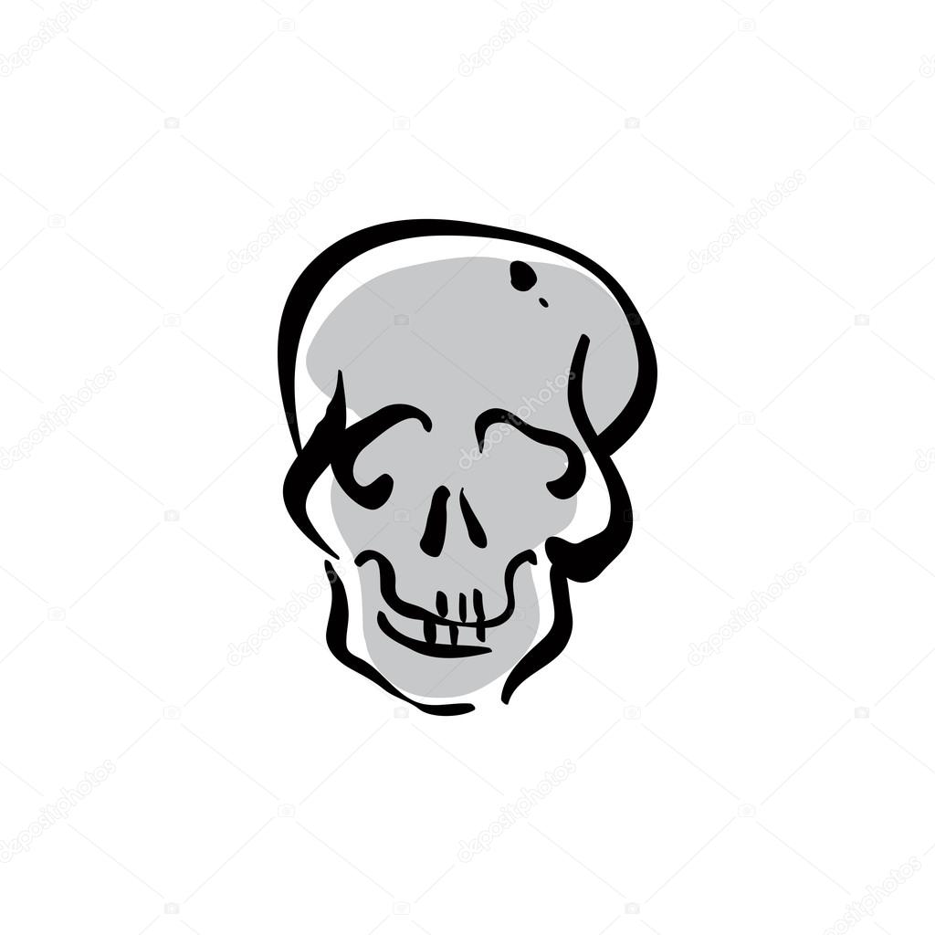 Illustrated human skull icon. Stock Vector Image by ©Ostapius #66331005