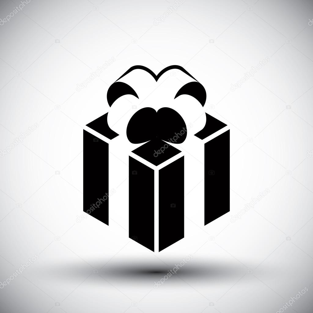Gift box simple symbol. Stock Vector Image by ©Ostapius #66333701