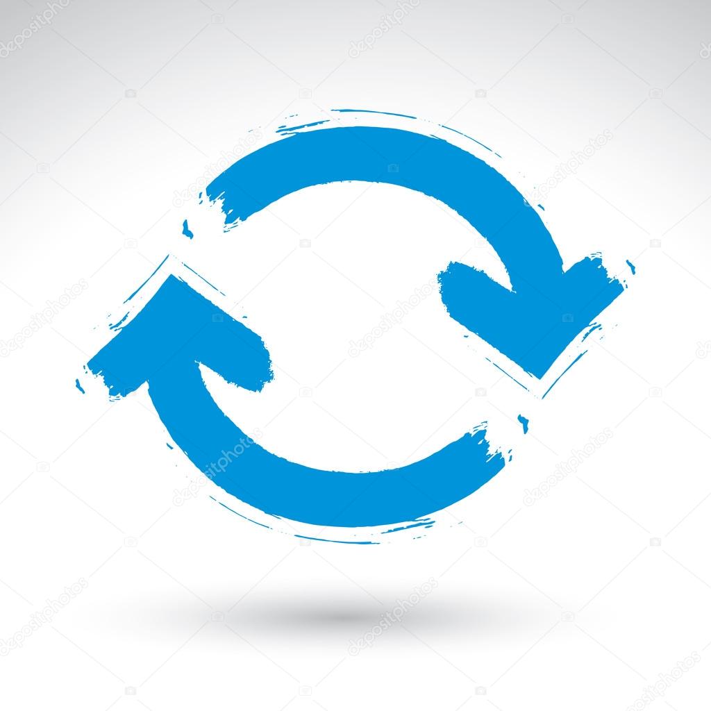 Hand-painted blue update sign Stock Vector Image by ©Ostapius #66334485