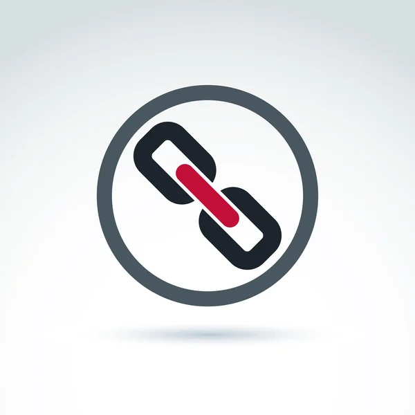 Símbolo do link vetorial, ícone de conexão. Sinal de fusão colocado num ...