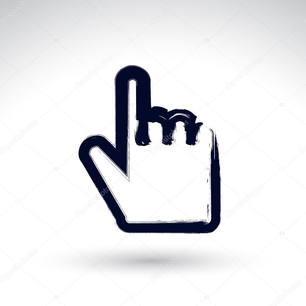 Point hand gesture icon Stock Vector Image by ©Ostapius #69897735