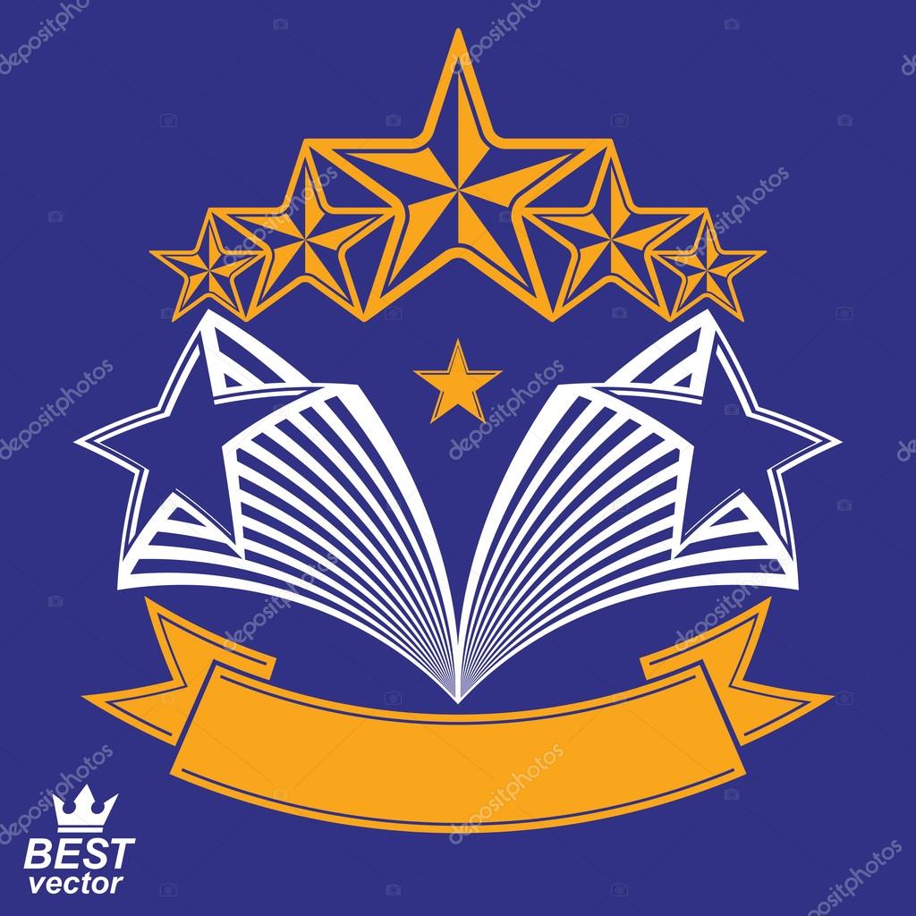Monarch emblem, celebrative stars Stock Vector Image by ©Ostapius #72576305
