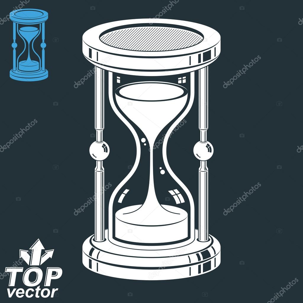 Antique classic sand-glass. Stock Vector Image by ©Ostapius #72577167