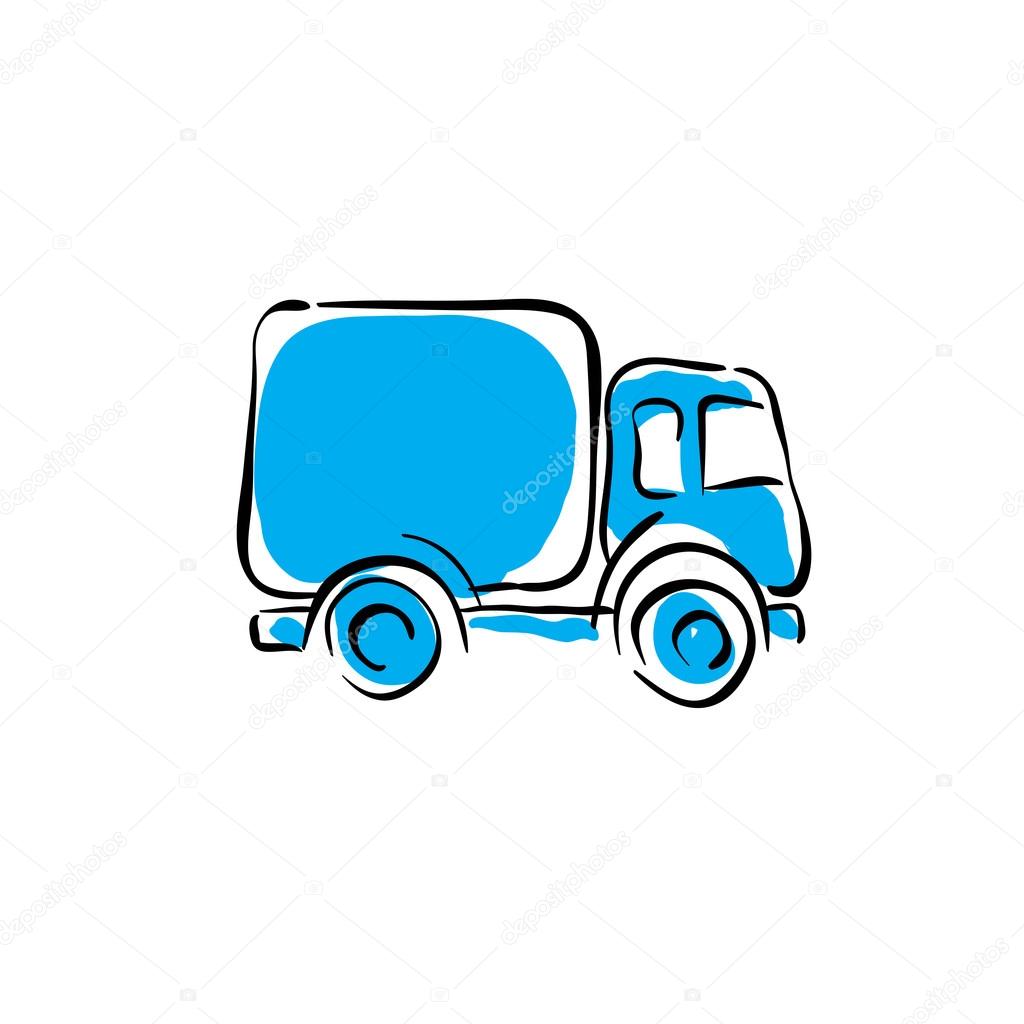 Blue truck icon — Stock Vector © Ostapiusangelp #75186187