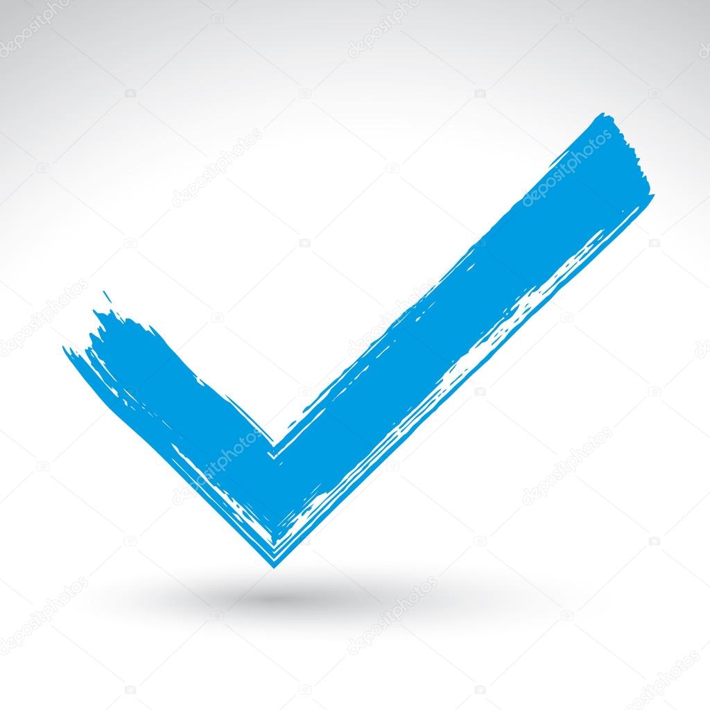 Blue checkmark tick Stock Vector by ©Ostapius 75186529