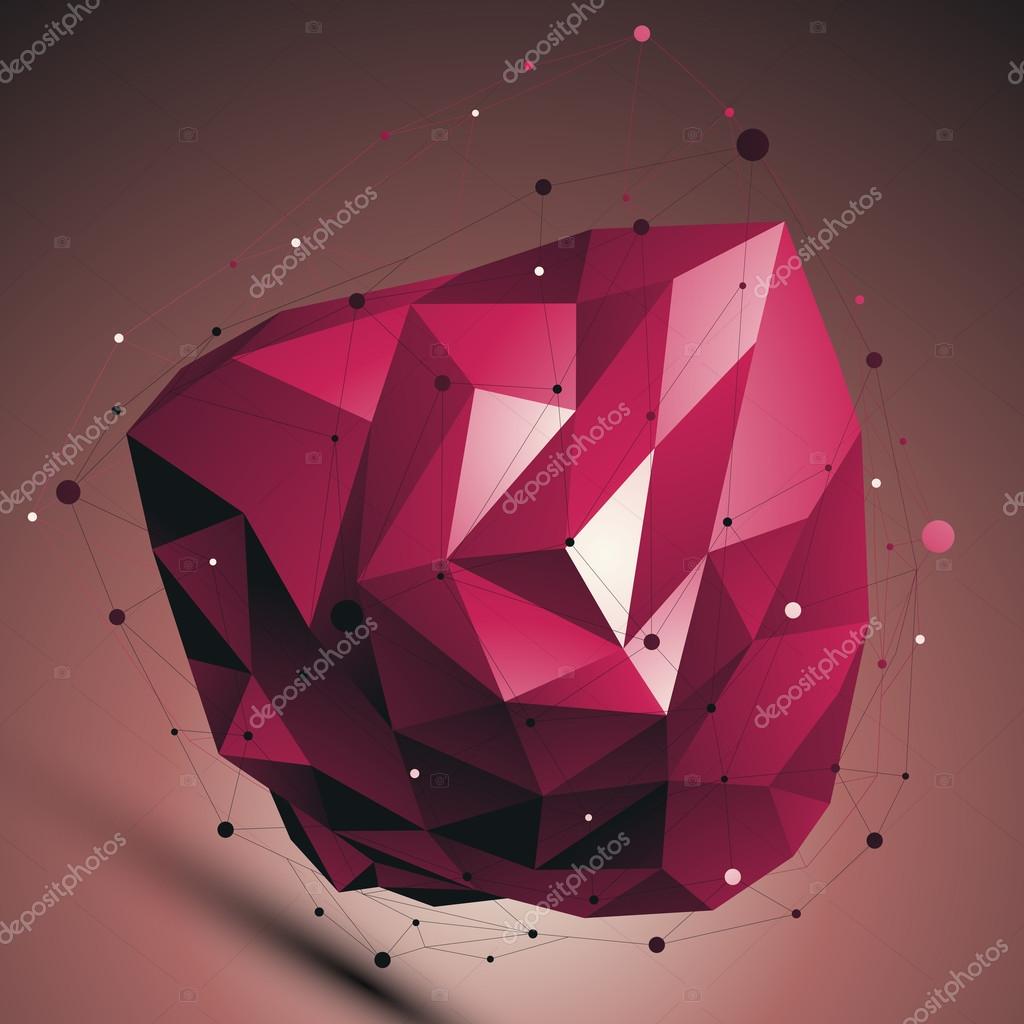 Ruby digital 3d abstraction Stock Vector Image by ©Ostapius #75186555