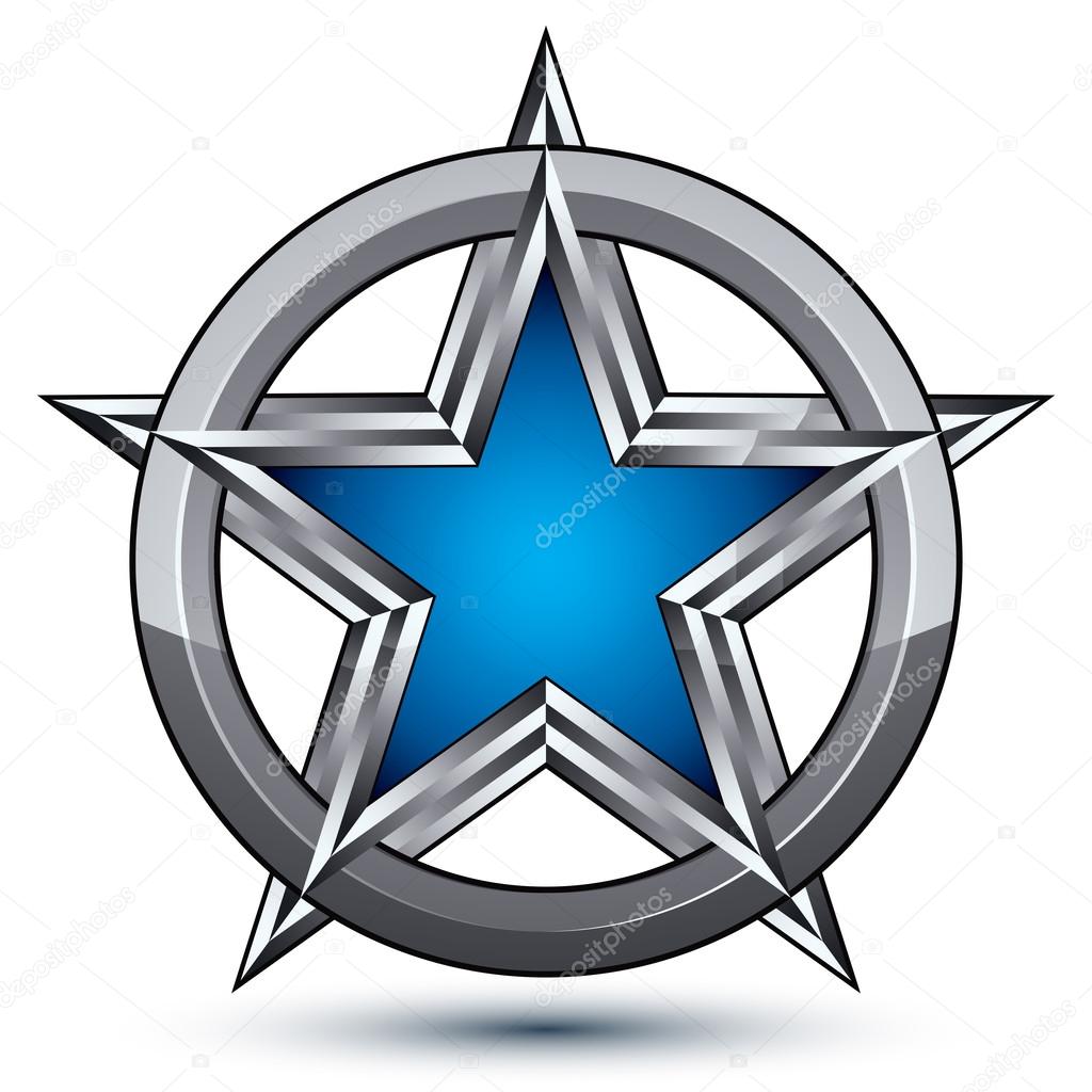 Pentagonal blue star Stock Vector by ©Ostapius 75186859