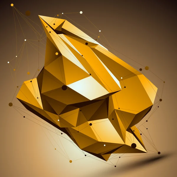 3D vector abstract tech illustration, perspective geometric unus Stock ...