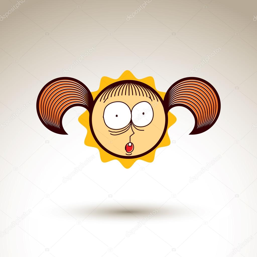 Hand drawn illustration of surprised person. Stock Vector by ©Ostapius ...