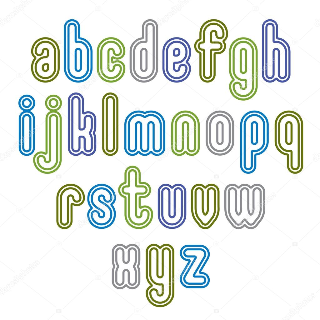 Double light green lowercase letters Stock Vector by ©Ostapius 77534883