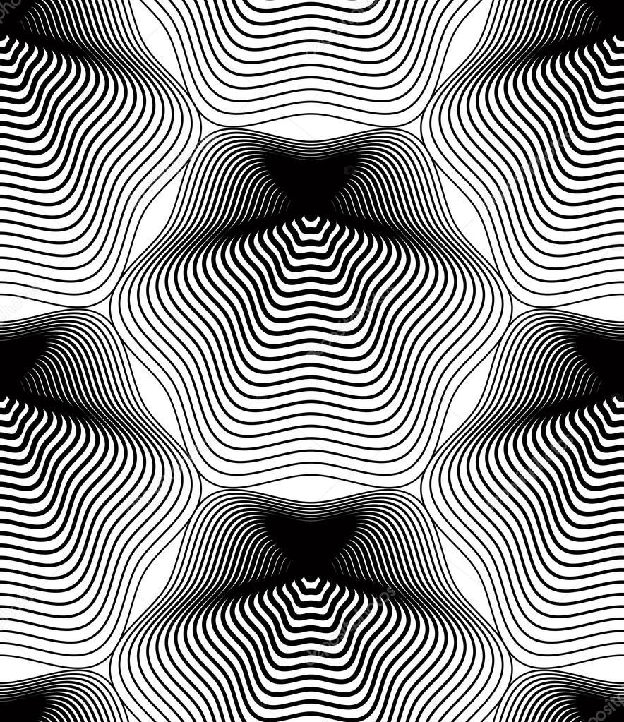 Continuous pattern with black graphic lines Stock Vector by ©Ostapius ...