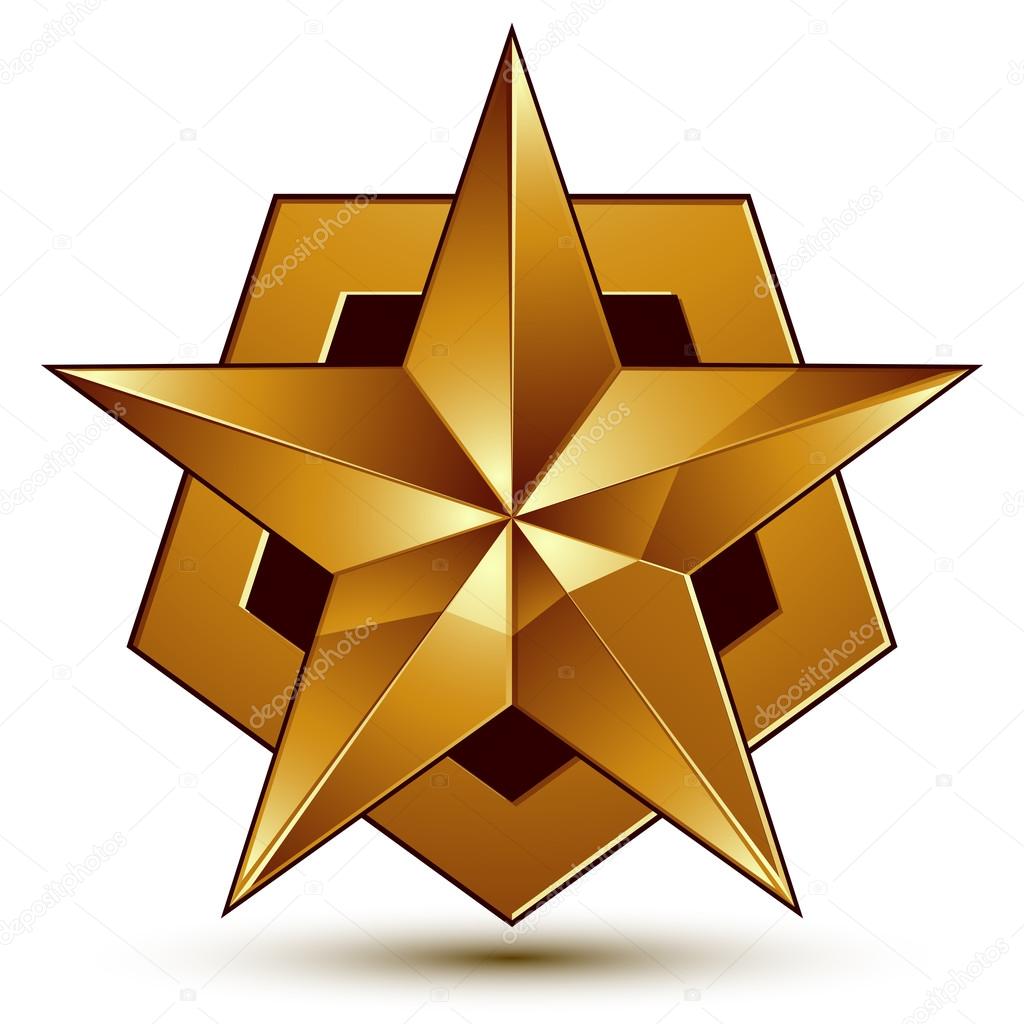 Stylized golden star — Stock Vector © Ostapiusangelp #81023306