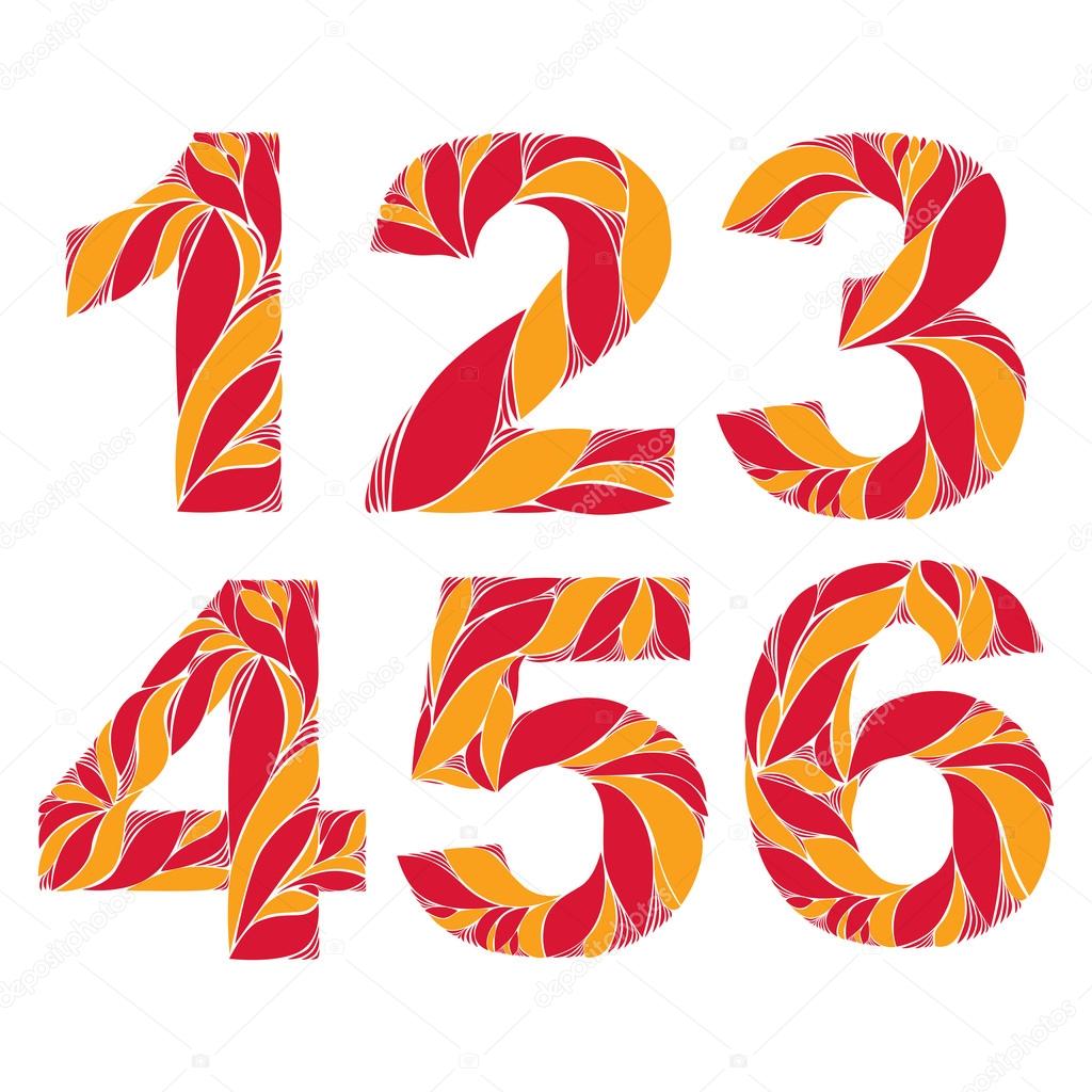 Vintage ornamental numbers. — Stock Vector © Ostapiusangelp #83981770