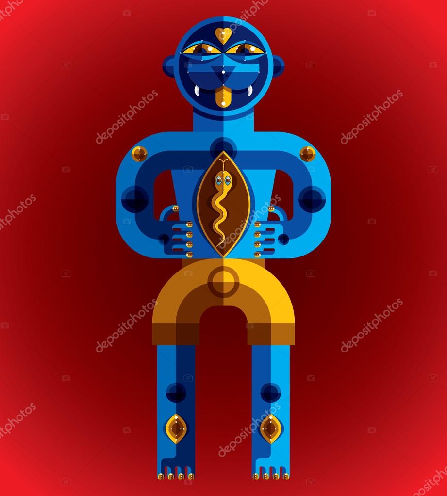 Bizarre creature illustration Stock Illustration by ©Ostapius #83984456