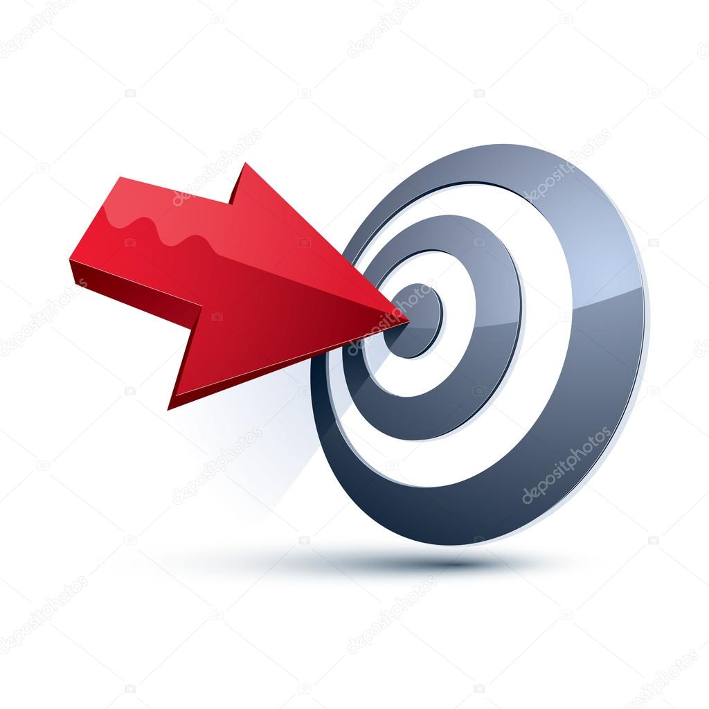 Seta direcionada para o alvo — Vetor de Stock © Ostapius #86922166