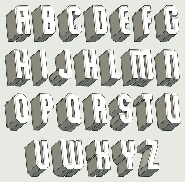 Letras dimensionales imágenes de stock de arte vectorial | Depositphotos