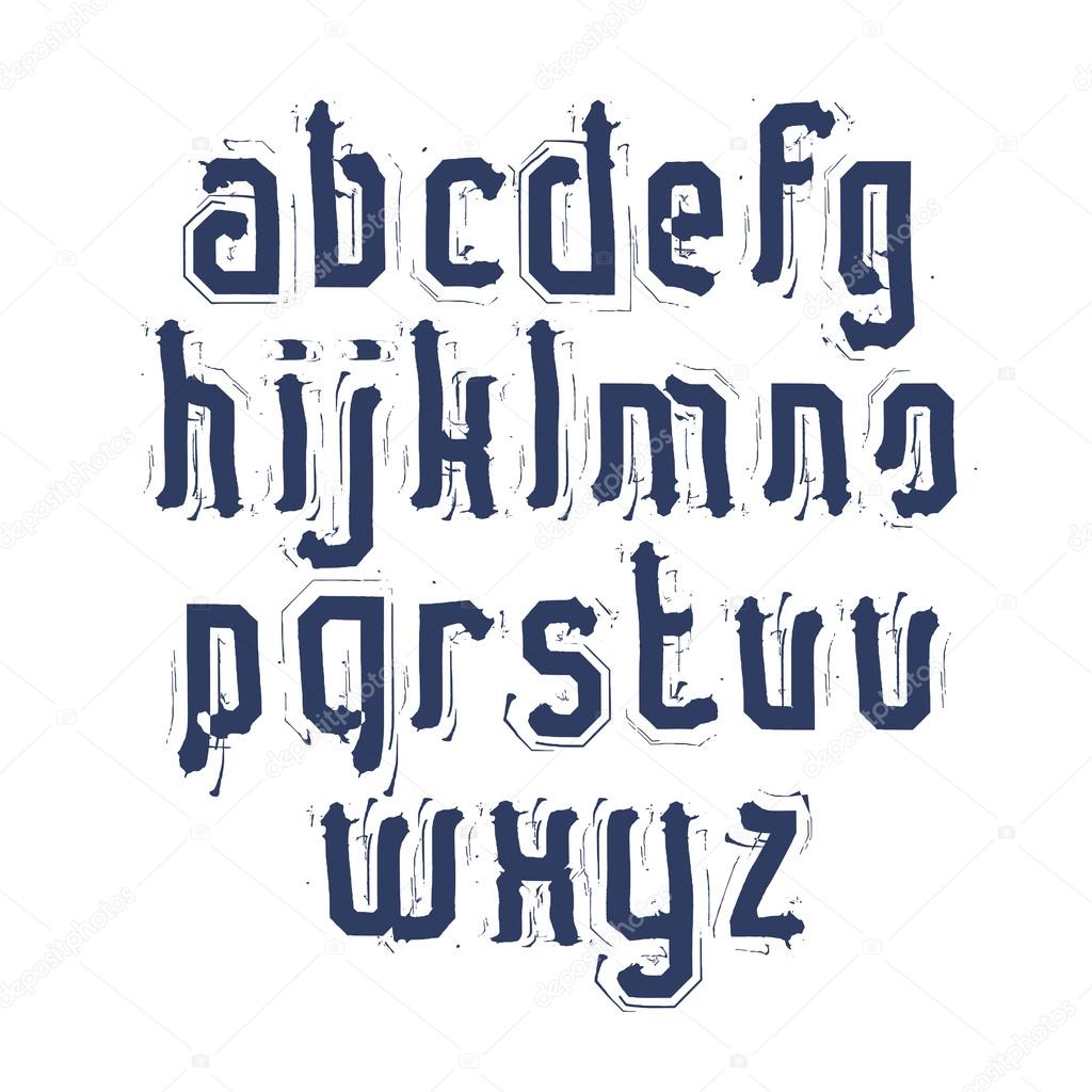 Handwritten contemporary lowercase letters Stock Vector Image by ...