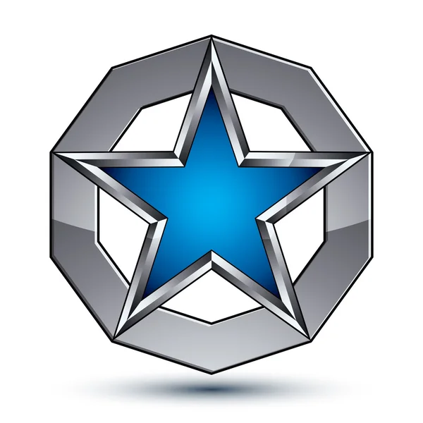 Heraldic template with five-pointed silver star Stock Vector by ...