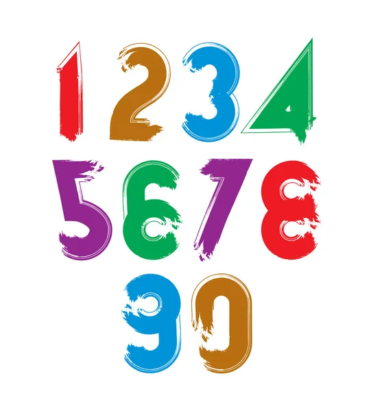 Números raros coloridos manuscritos Vector de stock por ©Ostapius 125732174