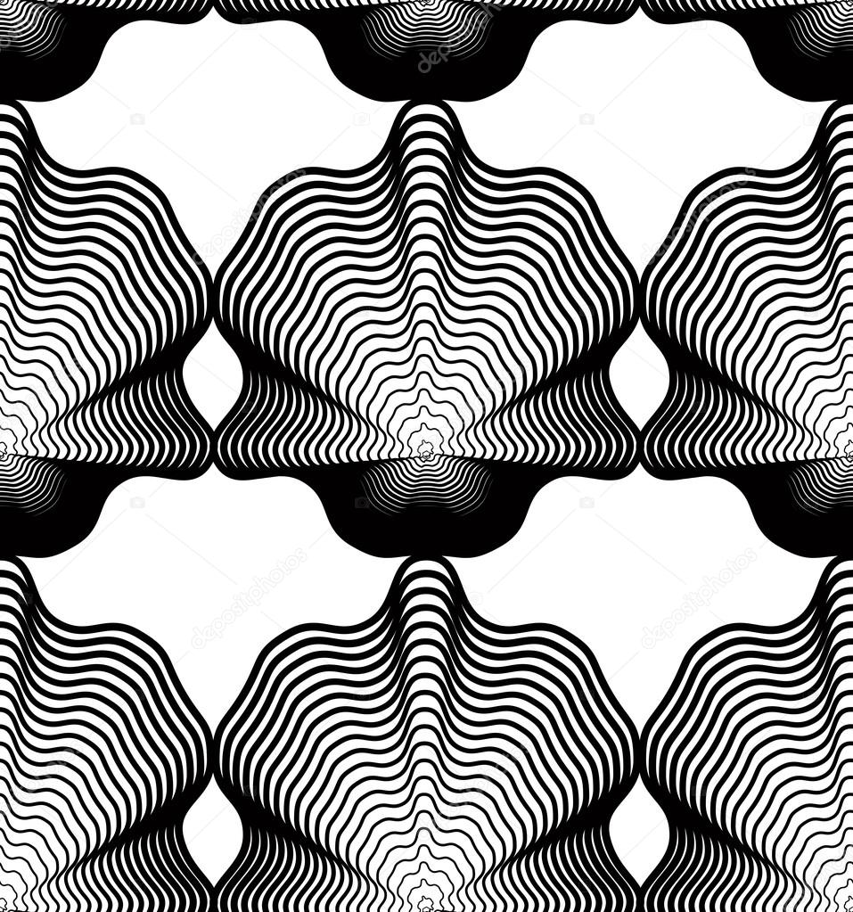 Continuous pattern with graphic lines Stock Vector by ©Ostapius 93190388