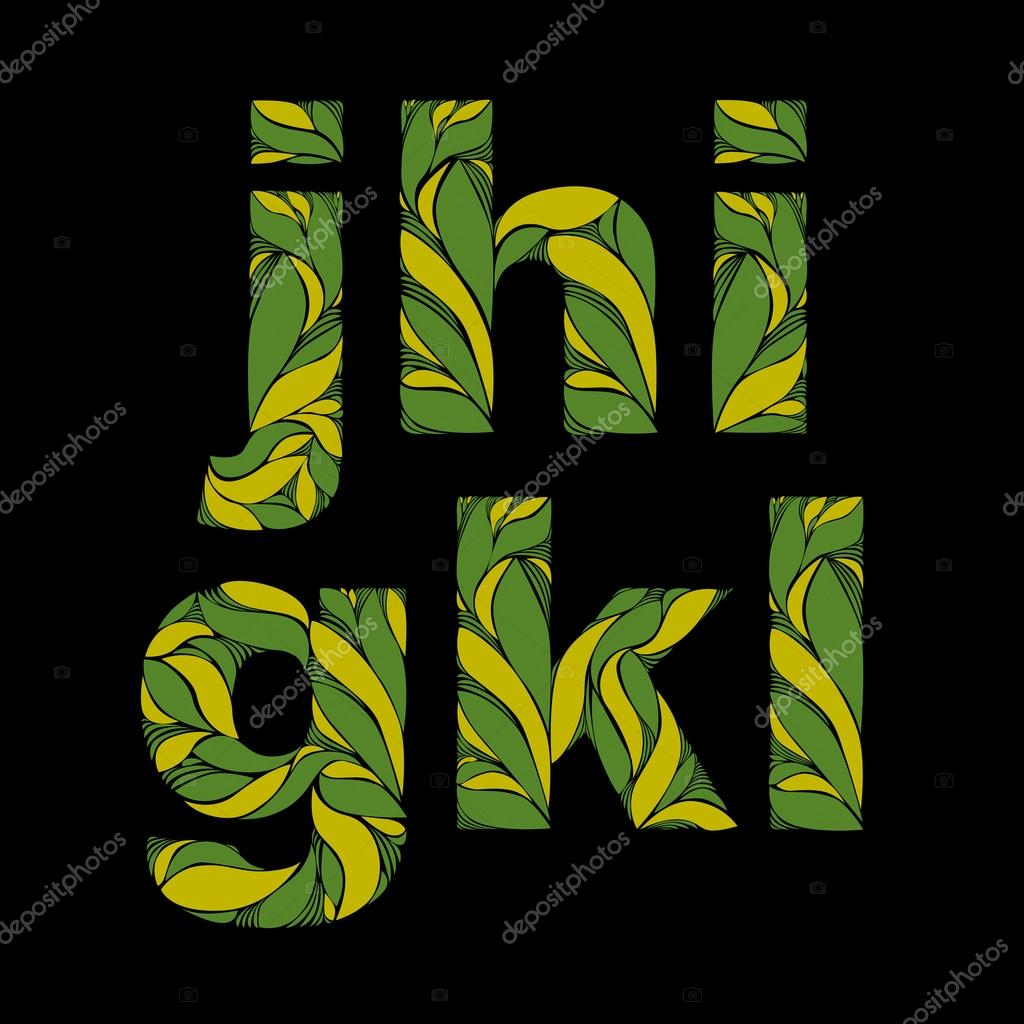 Flowery font letters Stock Vector Image by ©Ostapius #95498414