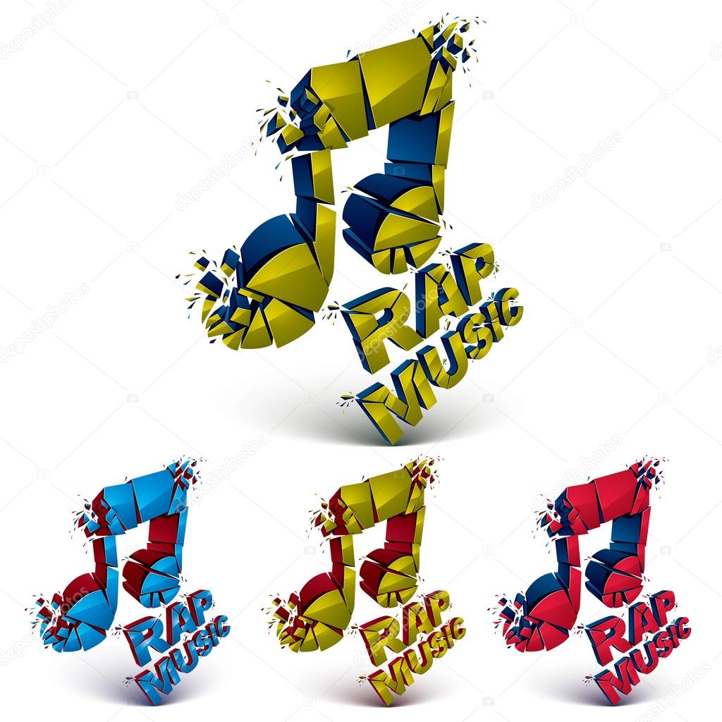 Shattered musical notes Stock Vector Image by ©Ostapius #95500114