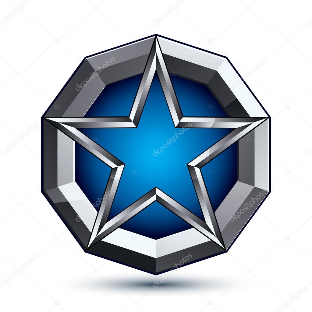 Stylized pentagonal blue star Stock Vector Image by ©Ostapiusangelp ...