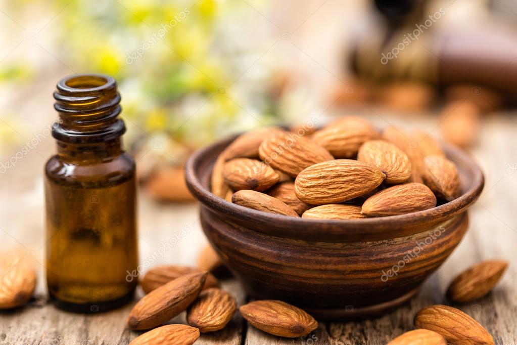 Almon and oil — Stock Photo © yelenayemchuk #95304570